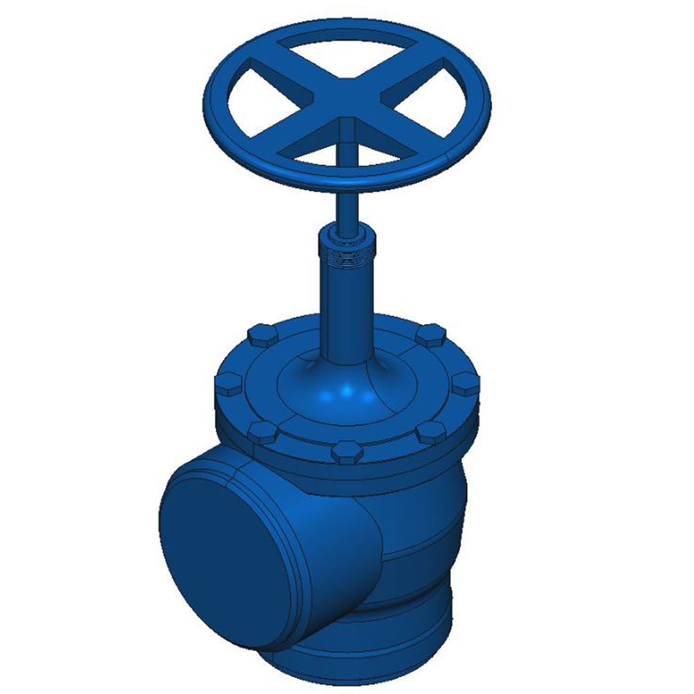 Hansen 10" NH3 Shut-off Valve, Angle, Welded, Handwheel — Industrial ...